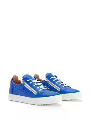 GIUSEPPE ZANOTTI Frankie Double-zip Low-top Sneakers - Blue