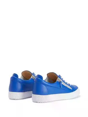 GIUSEPPE ZANOTTI Frankie Double-zip Low-top Sneakers - Blue