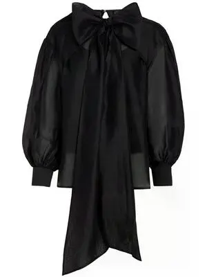 Karl Lagerfeld Oversized Bow-detail Blouse - Black