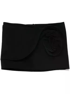 Magda Butrym Rose-appliqué Mini Skirt