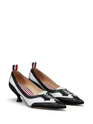 Thom Browne Pebble Grain Wingtip Pumps 50mm - Black