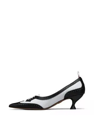 Thom Browne Pebble Grain Wingtip Pumps 50mm - Black