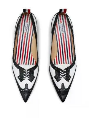 Thom Browne Pebble Grain Wingtip Pumps 50mm - Black