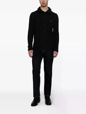 Kiton Logo-embroidered Wool Cardigan