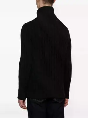 Kiton Logo-embroidered Wool Cardigan
