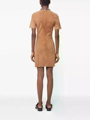 Rabanne Gathered Mini Dress - Brown