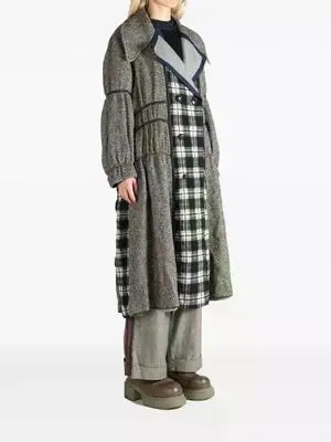 COMMUNS Checked Wool Coat
