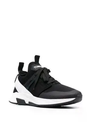 TOM FORD Jago Panelled Logo Patch Sneakers - Black