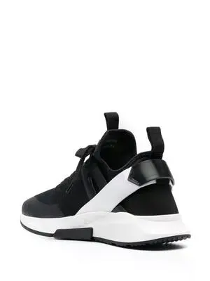 TOM FORD Jago Panelled Logo Patch Sneakers - Black