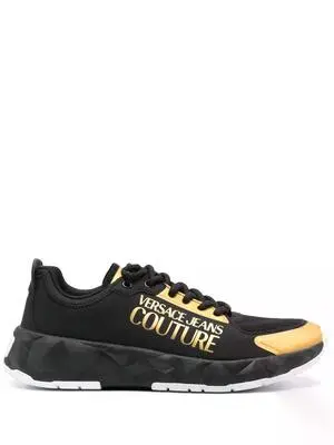 Versace Gold Tone Sneakers For Men