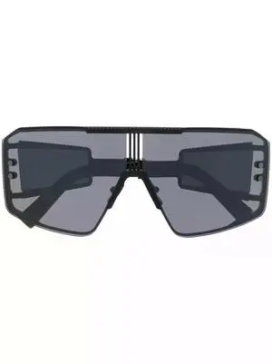 Balmain Le Masque Tinted Round-frame Sunglasses - Black