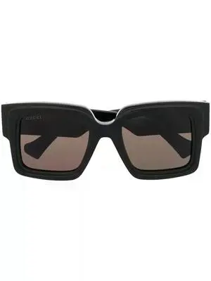 Gucci Logo-plaque Square-frame Sunglasses
