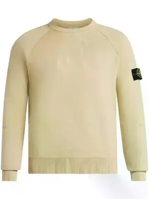 Stone Island Compass Logo-patch Jersey Sweatshirt - Neutrals