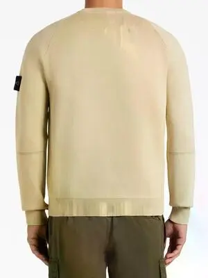 Stone Island Compass Logo-patch Jersey Sweatshirt - Neutrals