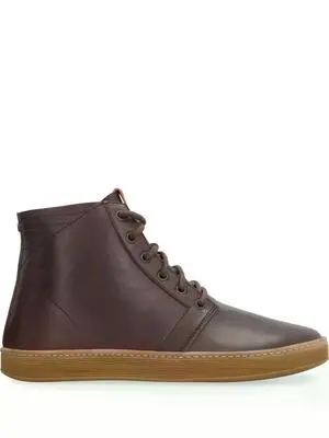VOLTA Leather High-top Sneakers - Brown