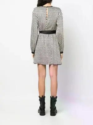 Liu Jo Graphic-print Belted Dress