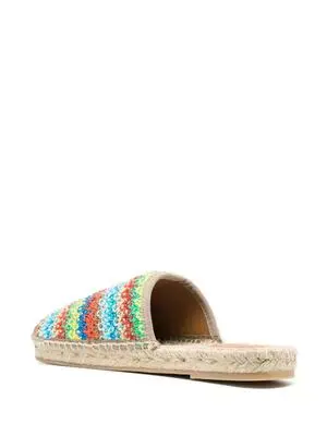 Alanui Interwoven Stripe-pattern Slides