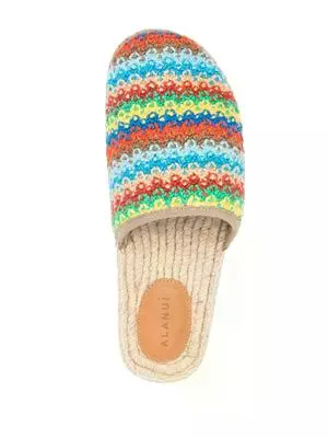 Alanui Interwoven Stripe-pattern Slides
