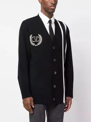 Valentino Garavani Vlogo Signature Virgin Wool Cardigan
