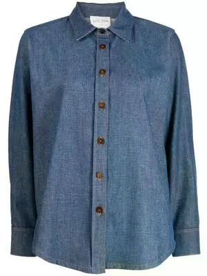 FORTE_FORTE Spread Collar Chambray Shirt