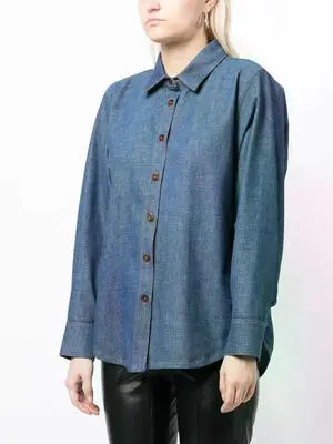 FORTE_FORTE Spread Collar Chambray Shirt