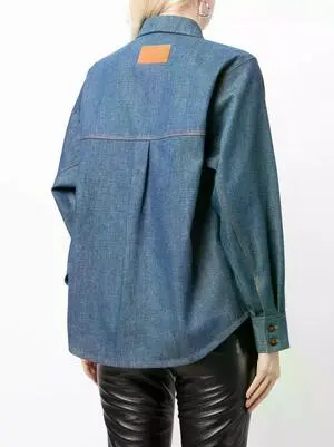 FORTE_FORTE Spread Collar Chambray Shirt