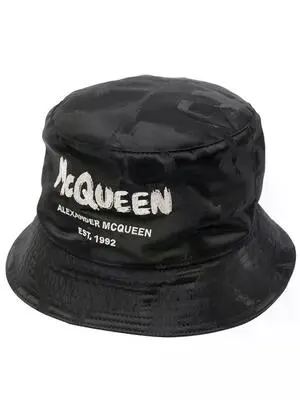 Alexander McQueen Logo-print Bucket Hat - Black