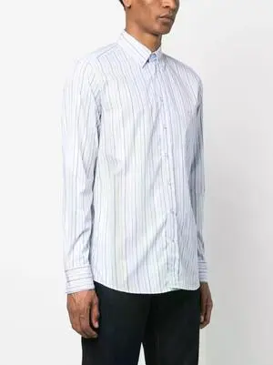 Etro Logo-embroidered Striped Cotton Shirt