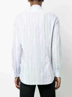 Etro Logo-embroidered Striped Cotton Shirt