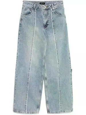 TOUT A COUP Wide-leg Washed Jeans