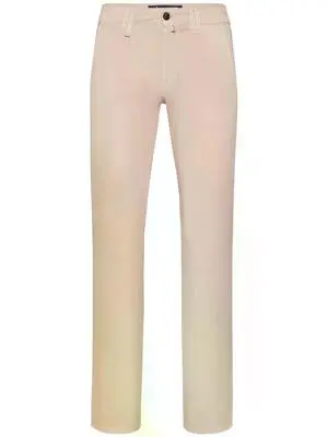 BILLIONAIRE Logo-embroidered Denim Chino Trousers - Neutrals