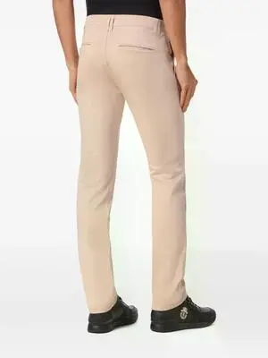 BILLIONAIRE Logo-embroidered Denim Chino Trousers