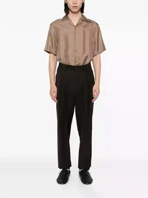 Giorgio Armani Single-pleat Flannel Trousers