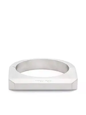 Rick Owens Logo-engraved Brushed Bracelet - Silver