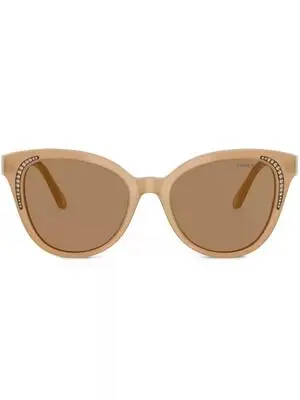 SWAROVSKI Crystal-embellished Oversized Sunglasses - Brown