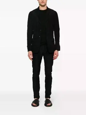 Masnada Single-breasted Blazer With Contrast Stitching