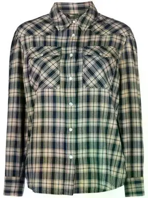 Woolrich Plaid-check Long-sleeve Flannel Shirt