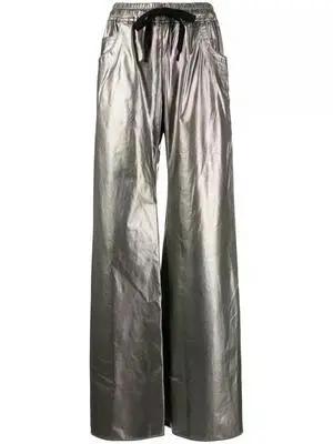 ISAAC SELLAM EXPERIENCE Metallic Finish Wide Leg Trousers