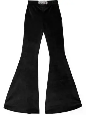 Gcds Velvet Trousers With Rhinestone Embellishments