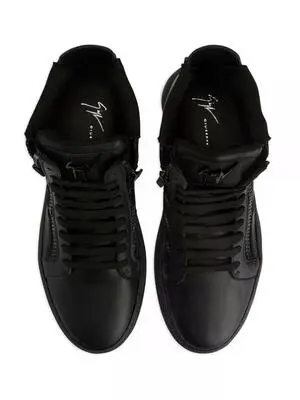 GIUSEPPE ZANOTTI Leather High-top Sneakers