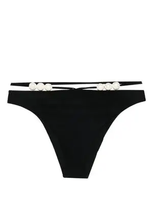 Magda Butrym Pearl-strap Bikini Bottom - Black