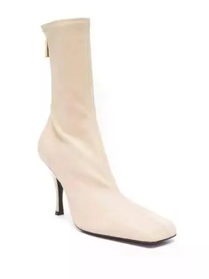Khaite 100mm Eva Stiletto Boots - Neutrals