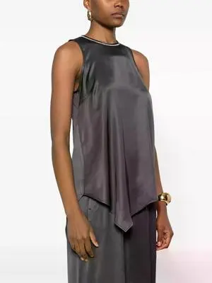 Peserico Beaded Trim-detail Top