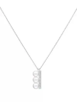 TASAKI 18kt White Gold Balance Neo Diamond Pavé Necklace - Silver