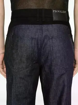 MUGLER Bi-color Straight-leg Jeans