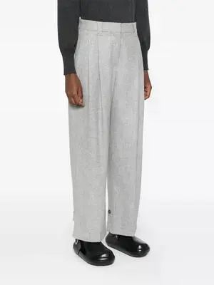 Brunello Cucinelli Tailored Virgin Wool-cashmere Trousers - Grey