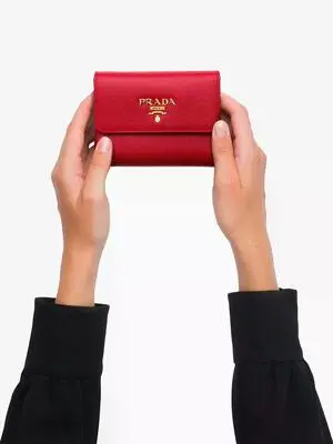 Prada Logo-plaque Square Wallet