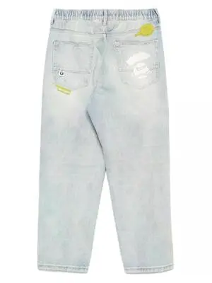 AAPE BY *A BATHING APE Moonface-logo Jeans - Blue