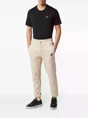 Philipp Plein Logo-appliqué Quilted Track Pants