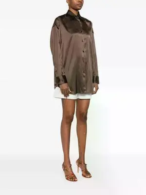 TOM FORD Satin Shirt - Brown